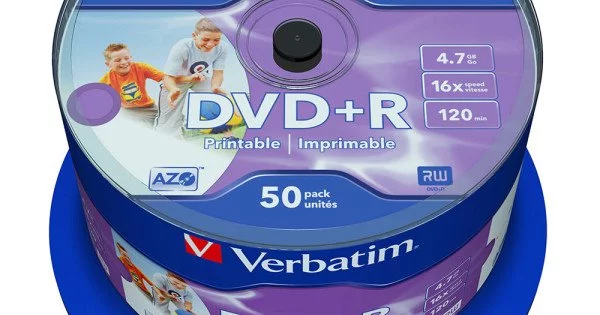 DVD vierge imprimable Verbatim DVD+R 16x (boite de 50) 43512 pas cher