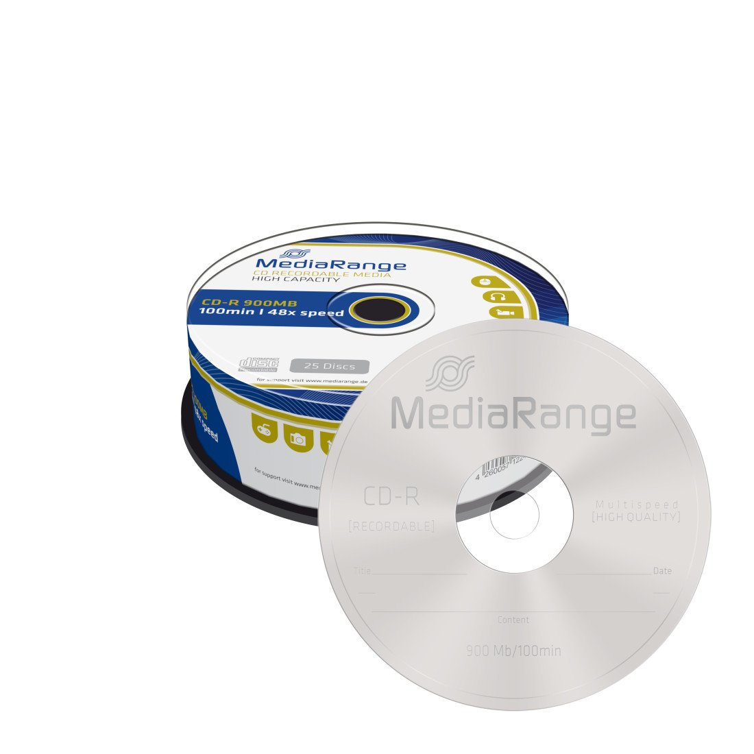 CD vierge mediarange 900Mo 25p. MR222 pas cher