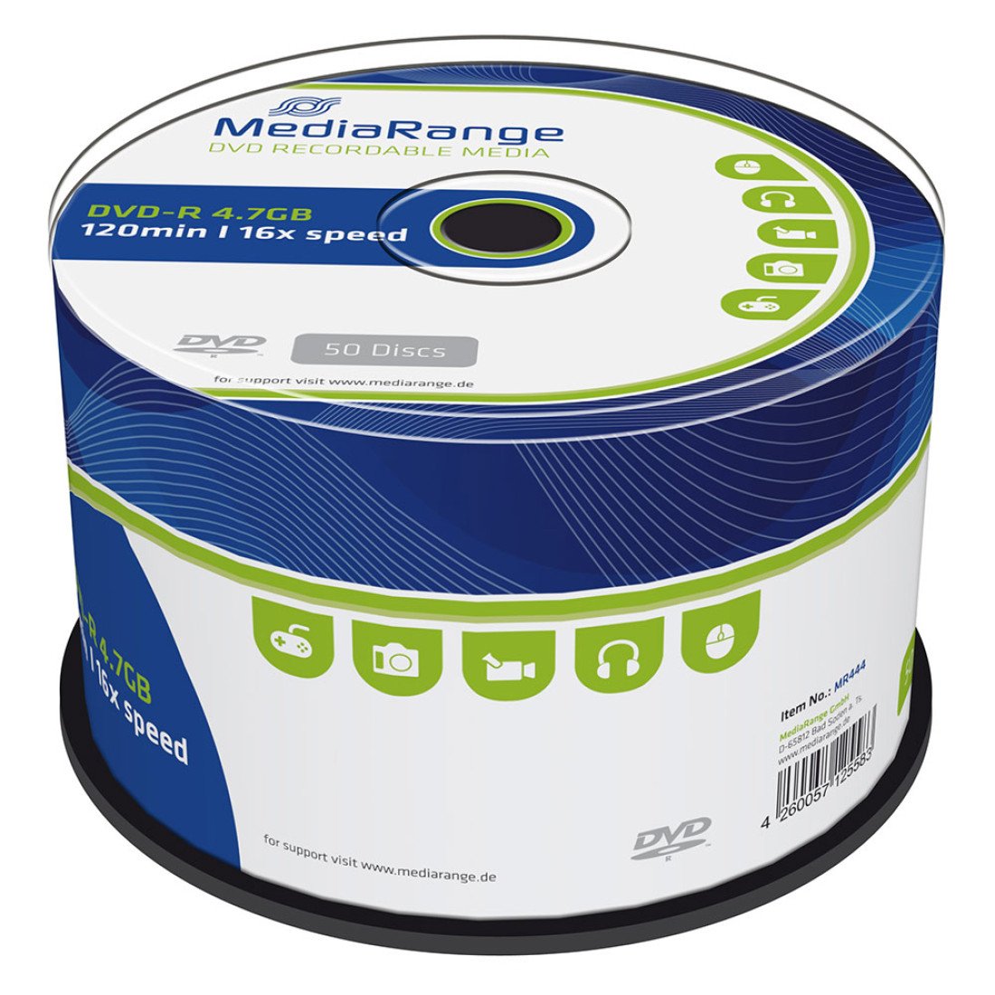 DVD vierge Mediarange DVD-R 16x 50p. MR444 pas cher
