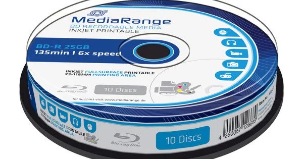 Mediarange Blu-ray vierge BD-R 6x imprimable (Boite de 10) MR500 pas cher