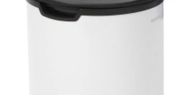Brabantia 428081 poubelle 15 L Rond Noir, Blanc 428081 pas cher