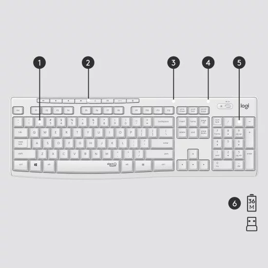 Logitech MK295 Silent Wireless Combo clavier Souris sans fil QWERTZ DE ...