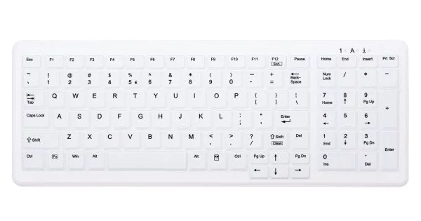 CHERRY AK-C7000 clavier FR sans fil +USB QWERTY Anglais américain Blanc ...