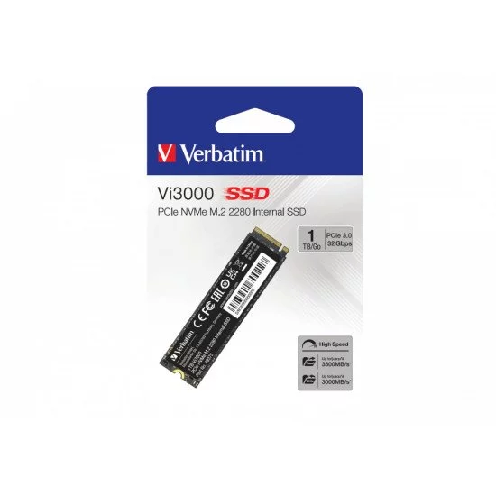 Verbatim Vi3000 PCIe NVMe M.2 SSD 1TB 1000 Go PCI Express 3.0 49375 pas cher