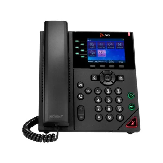 POLY VVX 350 téléphone fixe Noir 6 lignes LED 89B68AA pas cher
