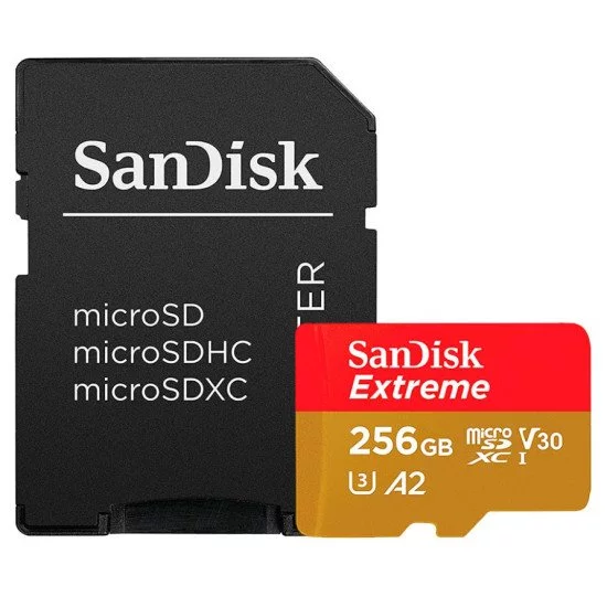 SanDisk Extreme PLUS 256 Go MicroSDXC Classe 10 SDSQXBD-256G-GN6MA pas cher