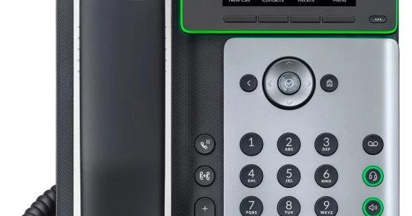 POLY Edge E300 IP Phone and PoE-enabled téléphone fixe Noir 8 lignes ...